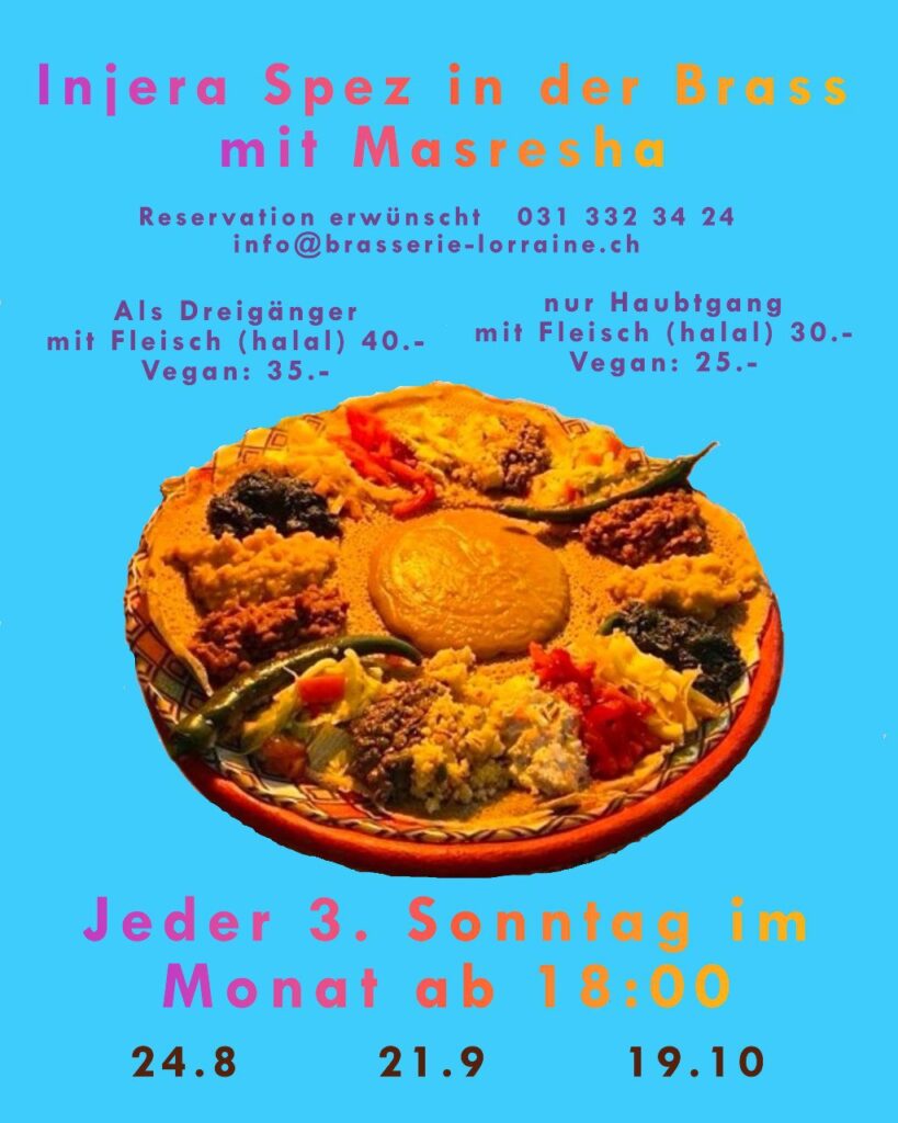 Injera mit Masresha - Restaurant Brasserie Lorraine Bern